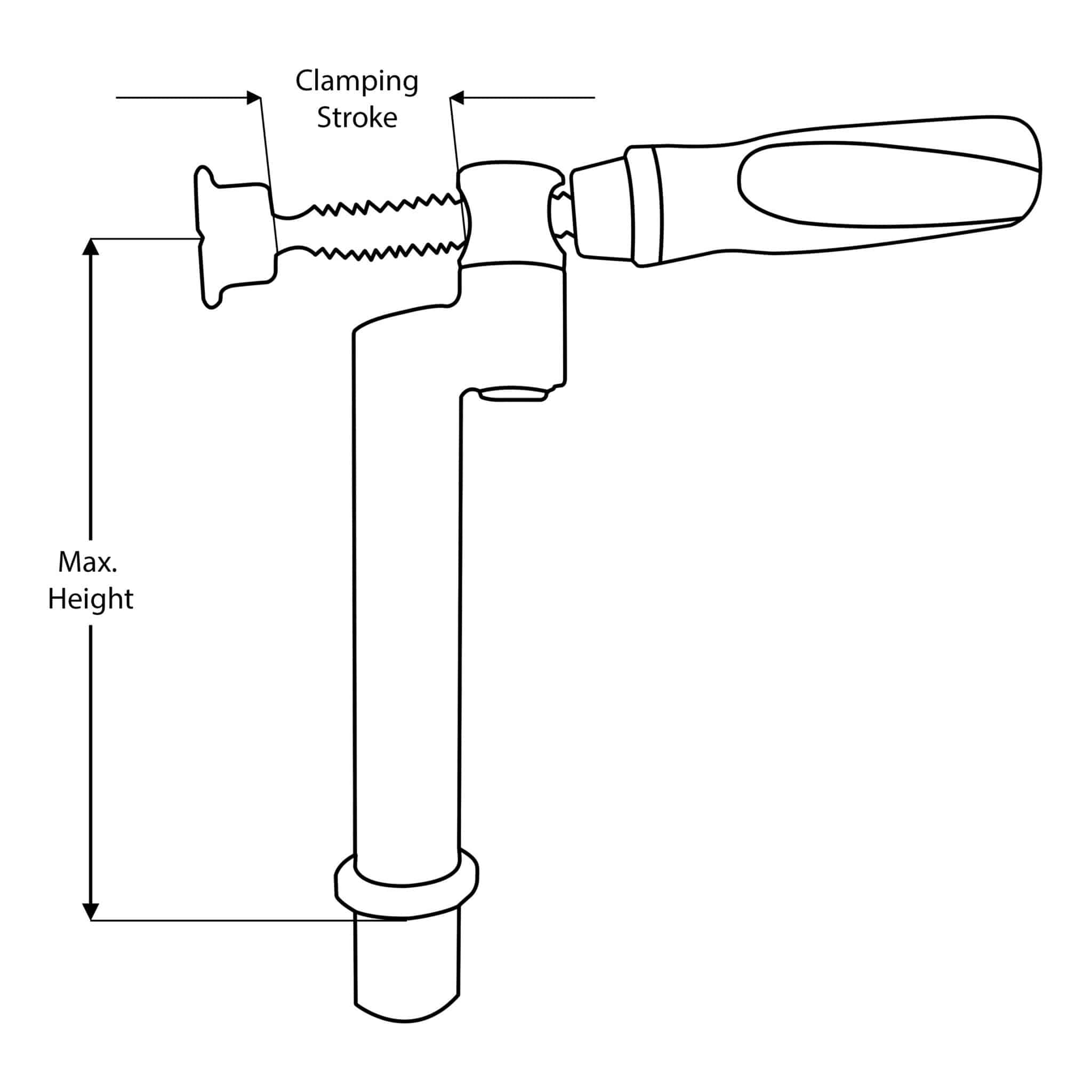 Demmeler Clamp Horizontal Swing Spindle - Leussink